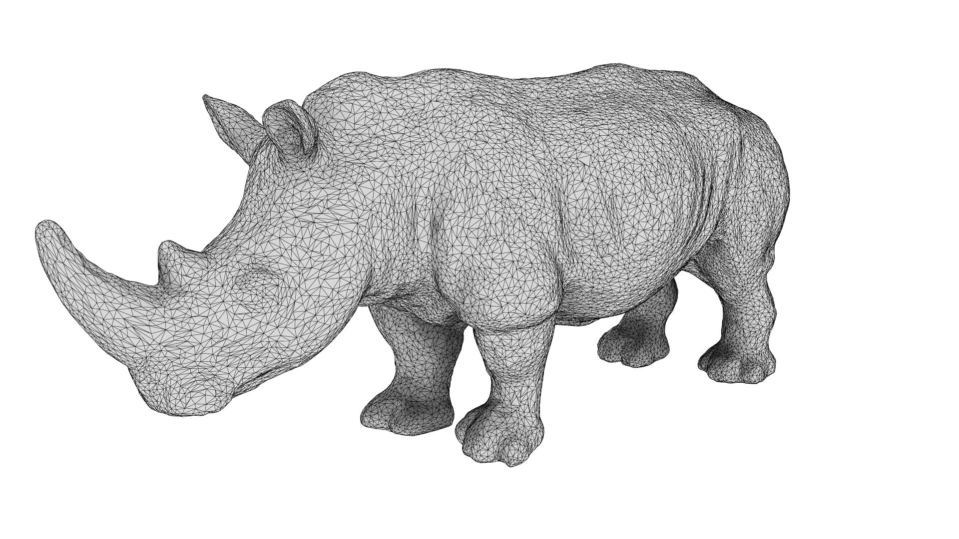 white rhinoceros 3d model