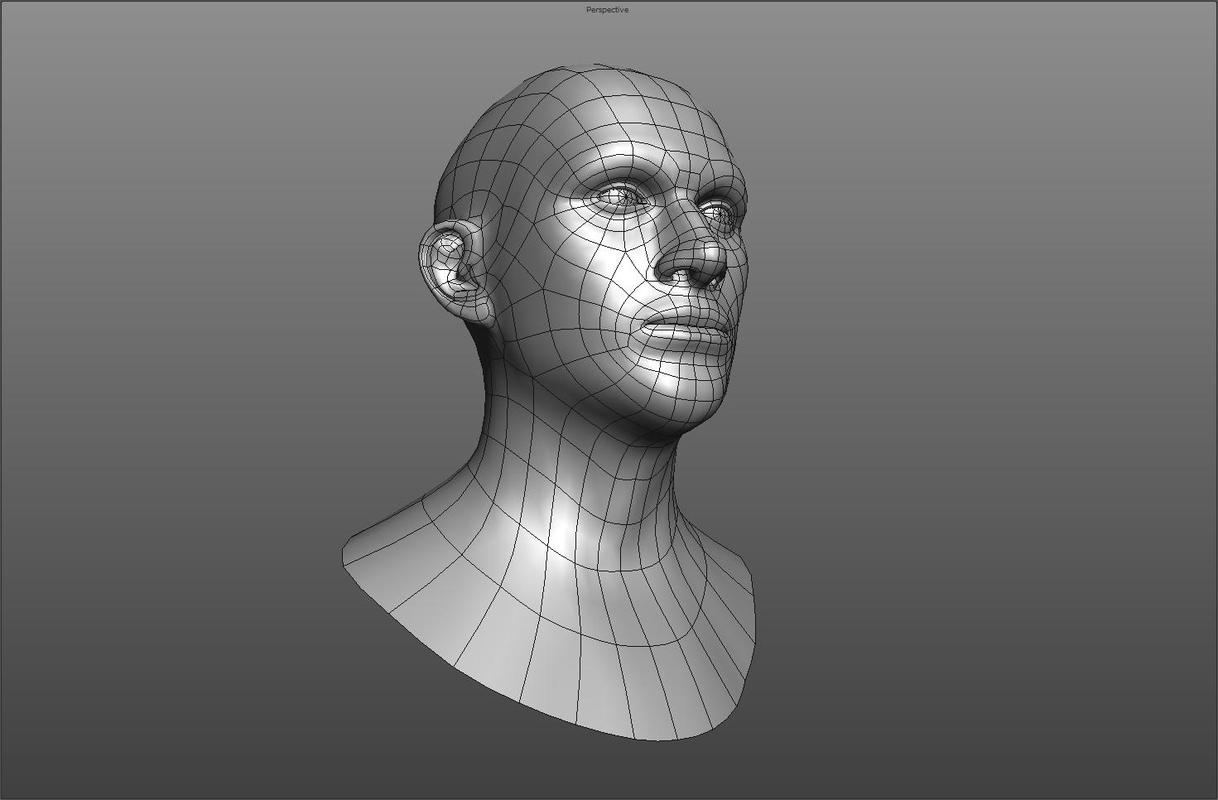 character head 3d obj