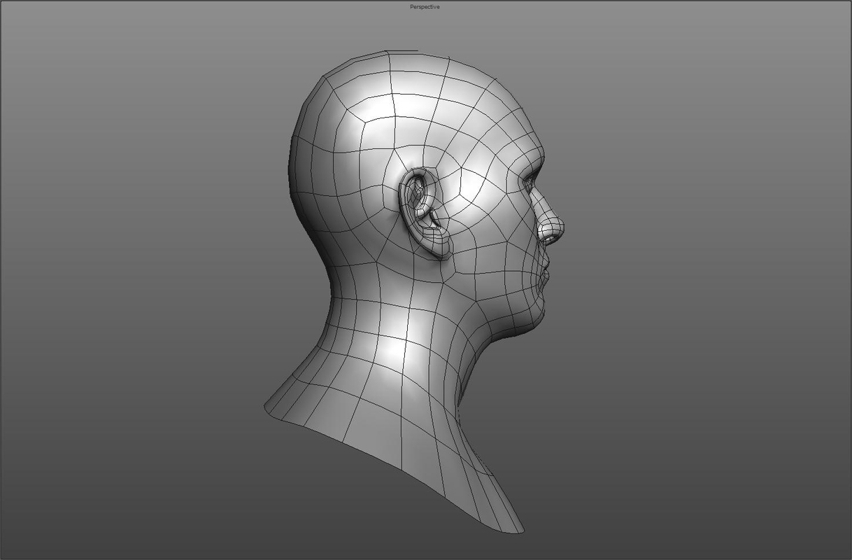 character head 3d obj