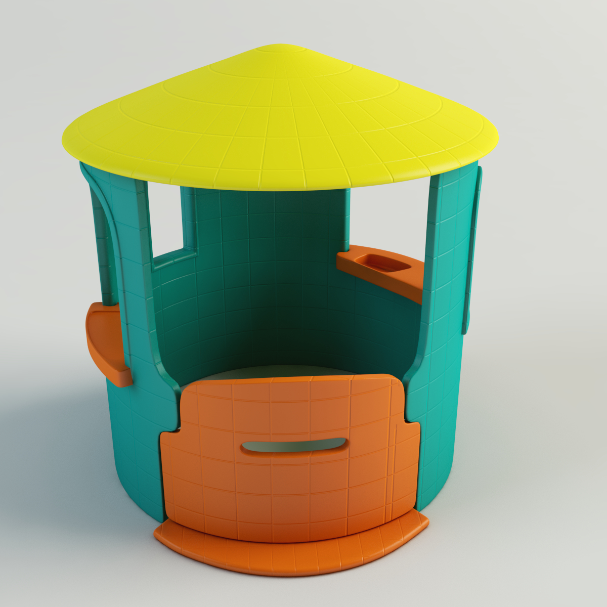 3d plastic toy house model