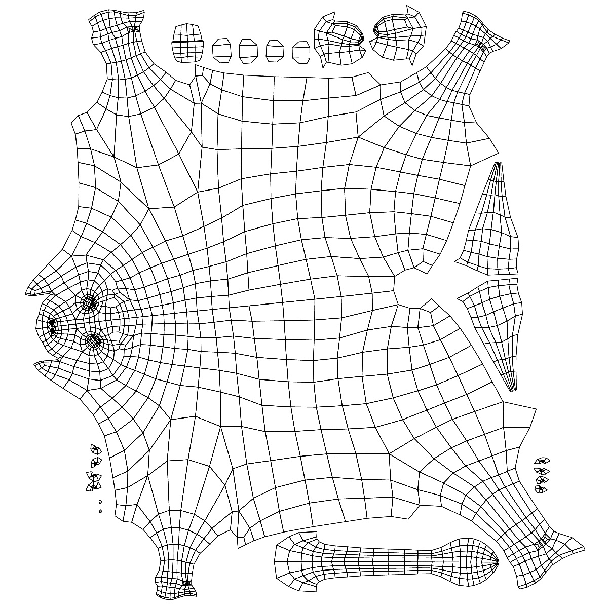 3d base mesh cartoon bull