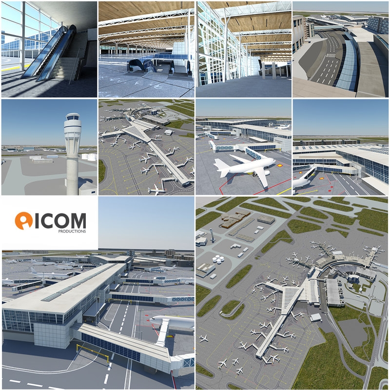 airport environment 3d model