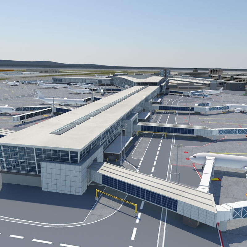 airport environment 3d model
