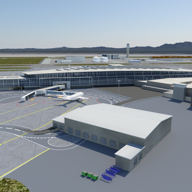 airport environment 3d model