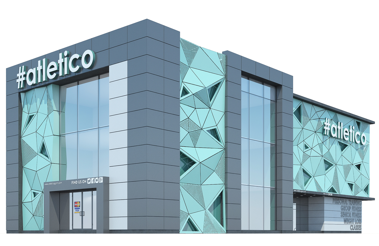fitness center building 3d model