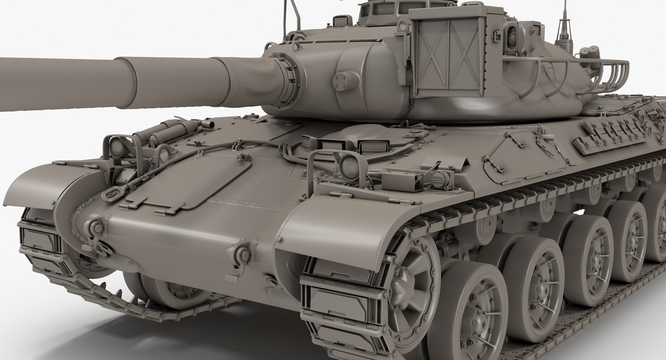 3d model french tank amx-30b