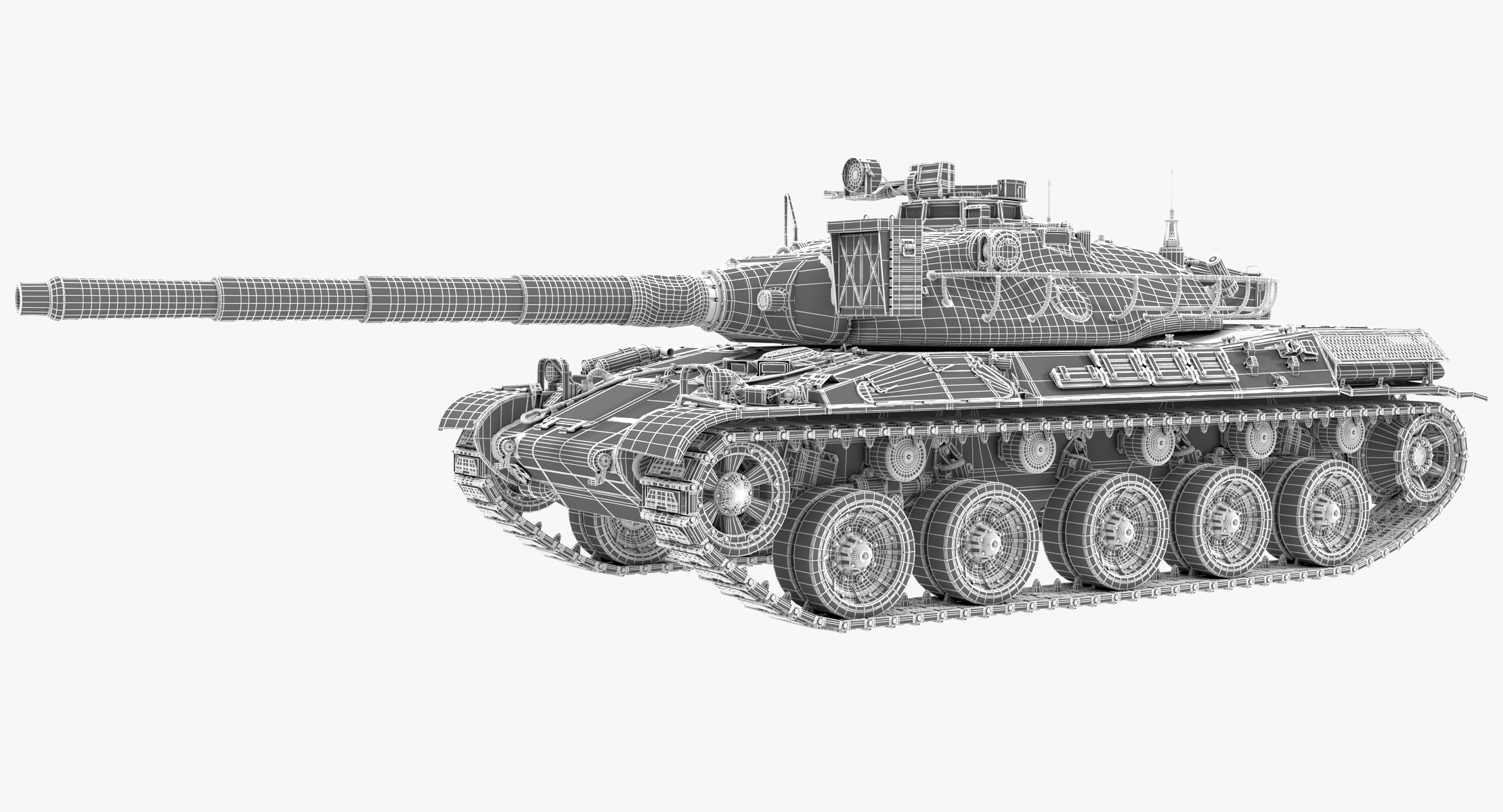 3d model french tank amx-30b