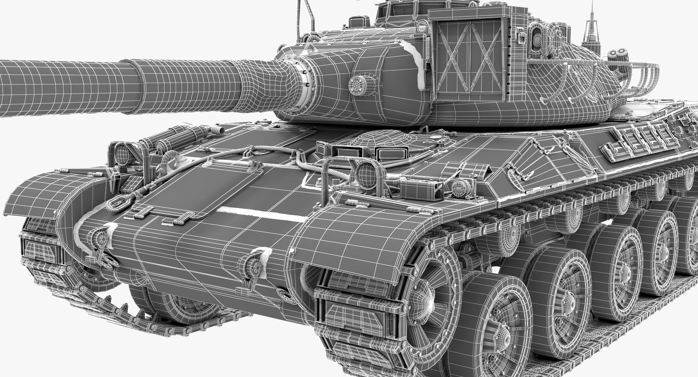 3d model french tank amx-30b