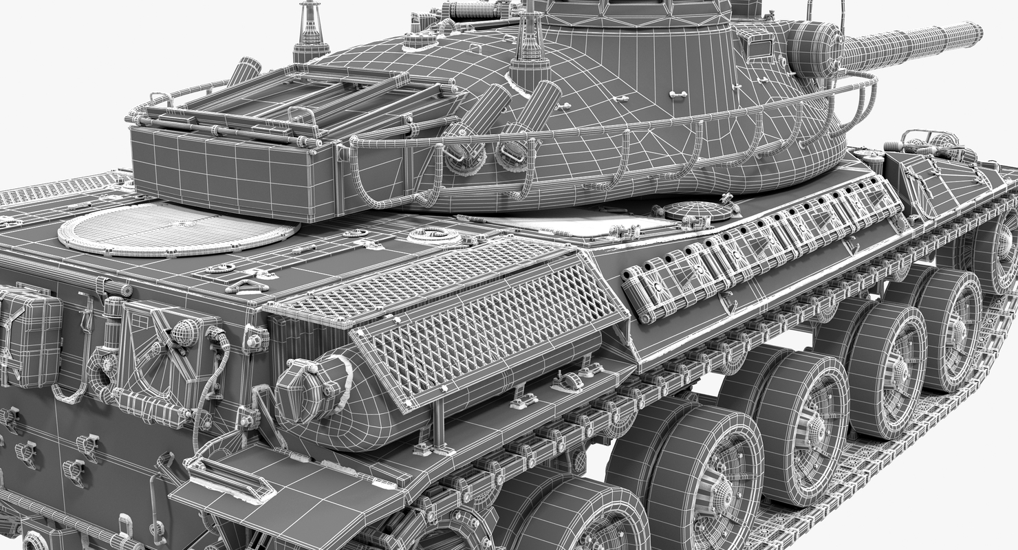 3d model french tank amx-30b