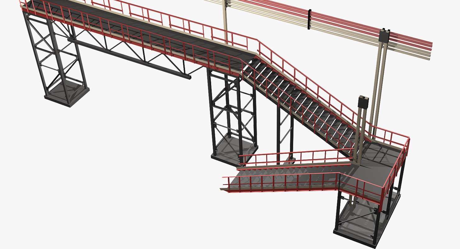 steel staircase 3d model
