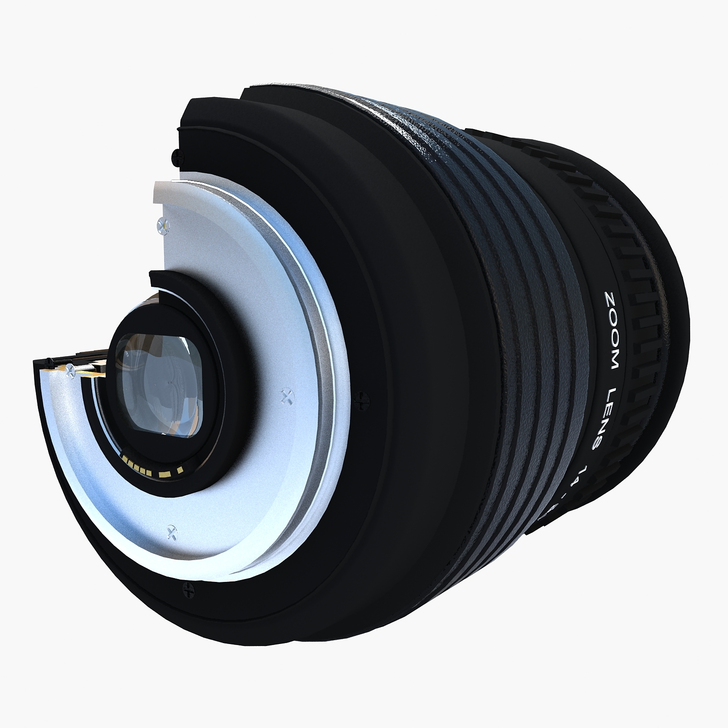 lens section 3d obj