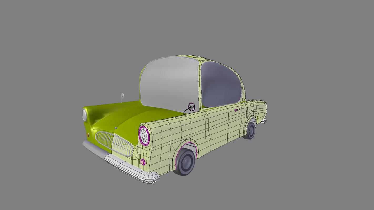 cartoon car 3d model