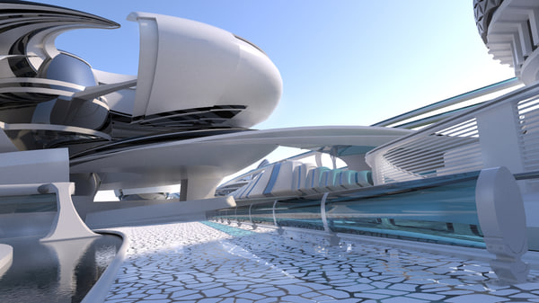 cities future buildings 3d model