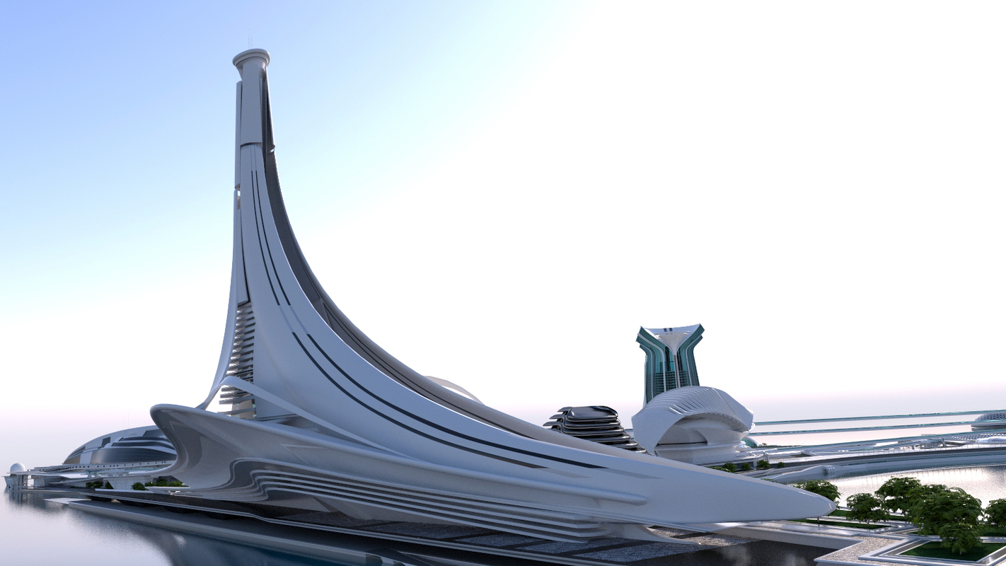 cities future buildings 3d model