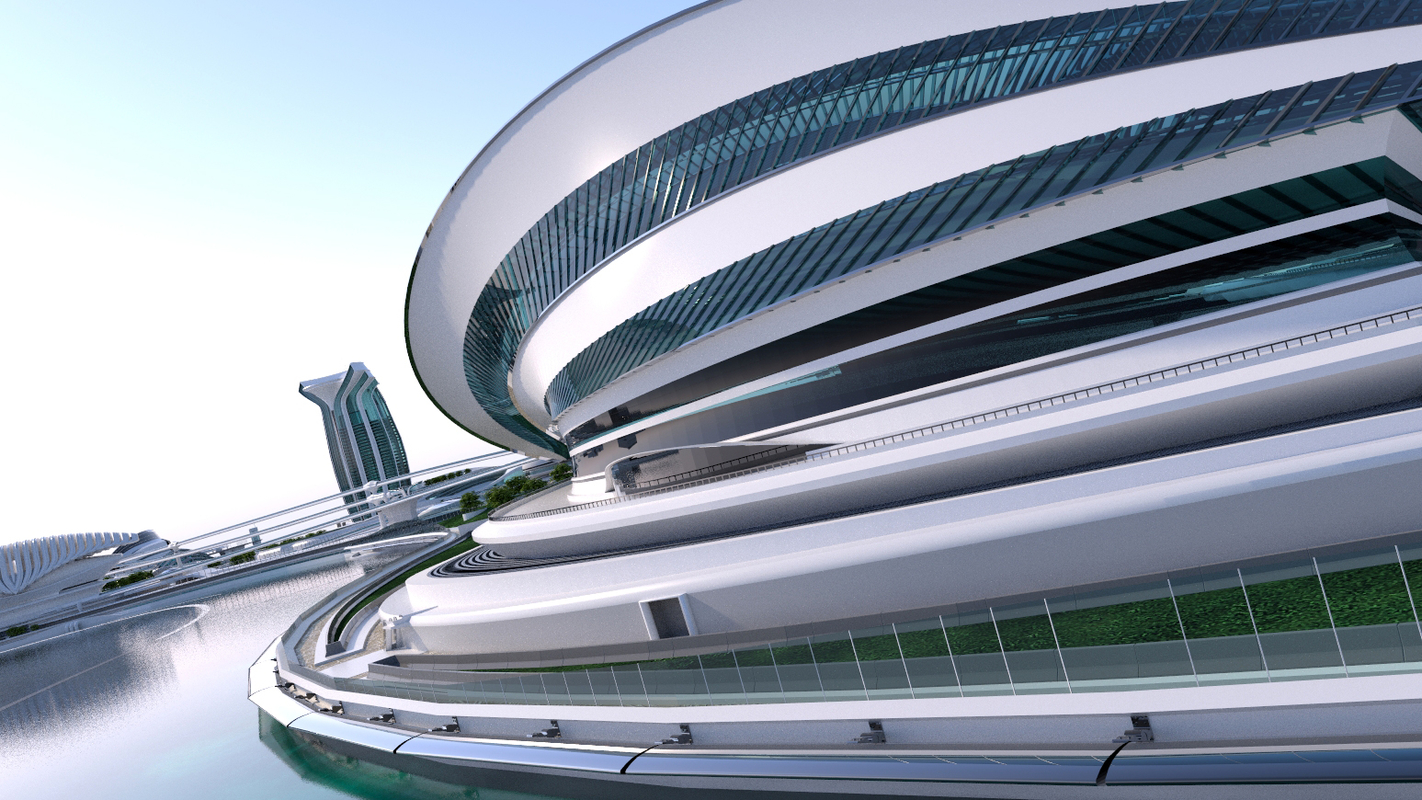 cities future buildings 3d model