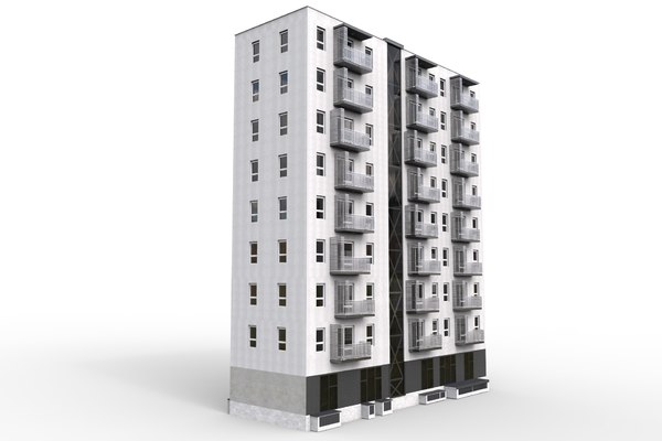 3d model new european flat