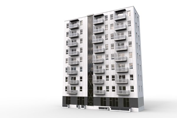 3d model new european flat