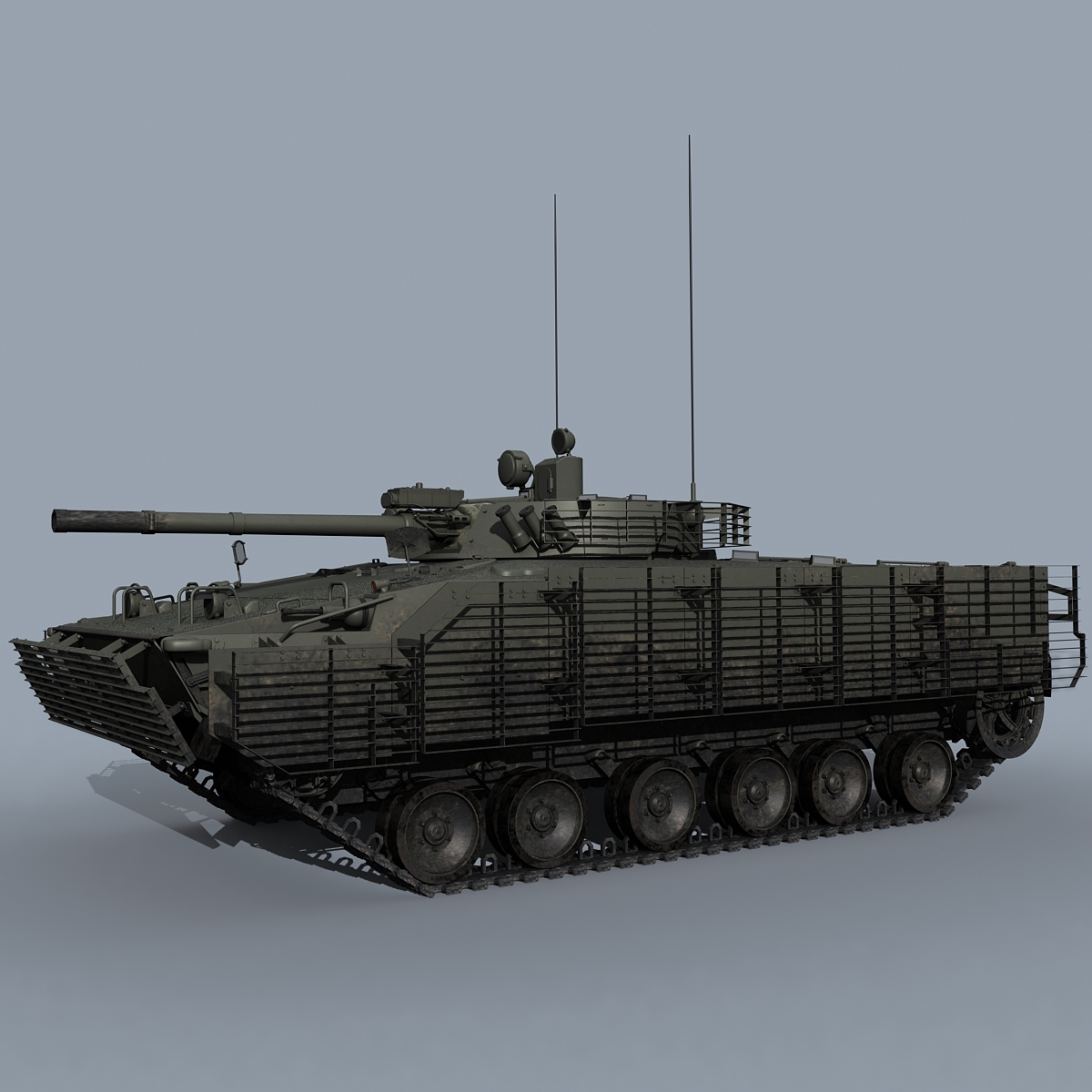 russian bmp-3 cage armour 3d max