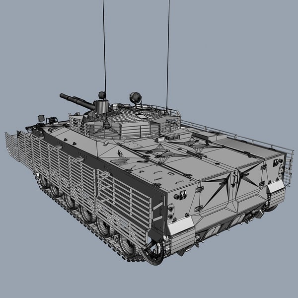 russian bmp-3 cage armour 3d max