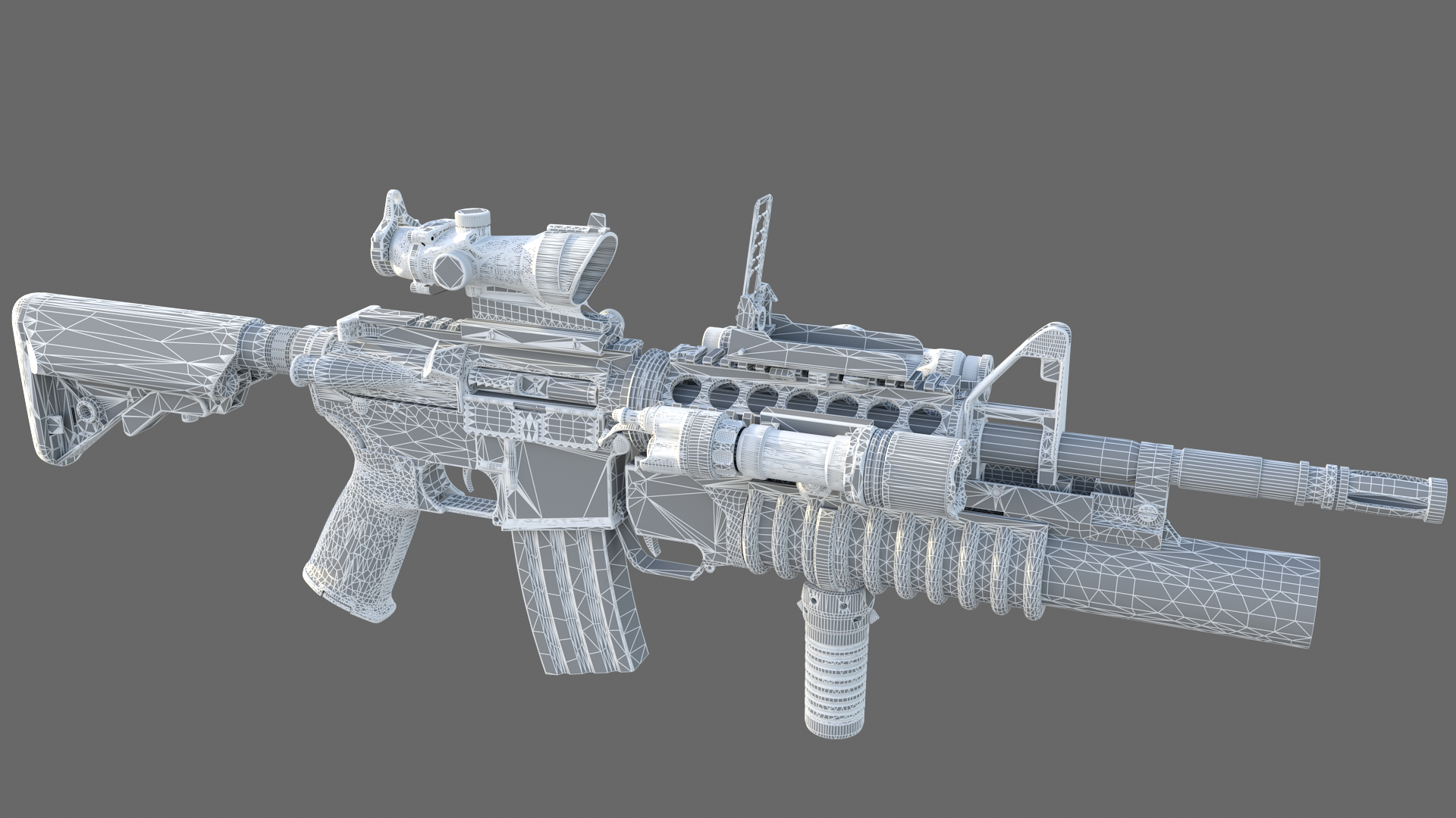 3d m4a1 sopmod model
