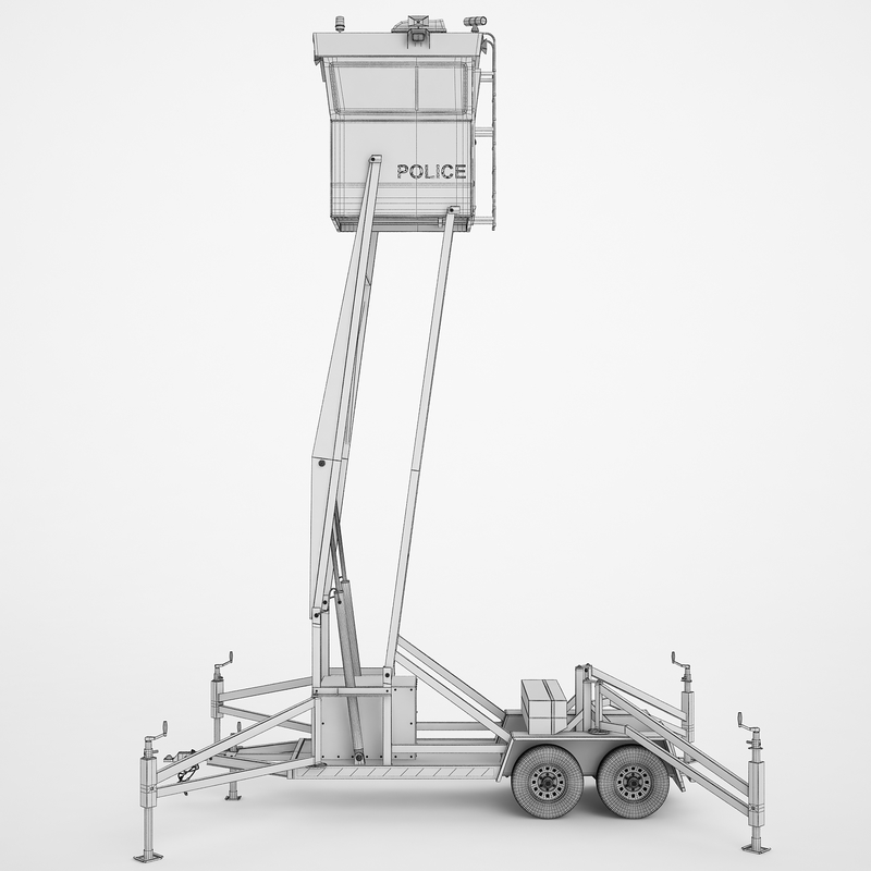 3d max police tower