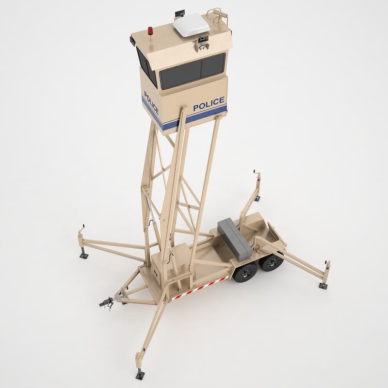 3d max police tower