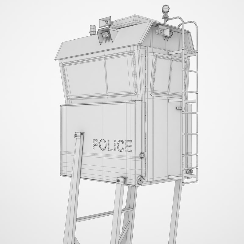 3d max police tower