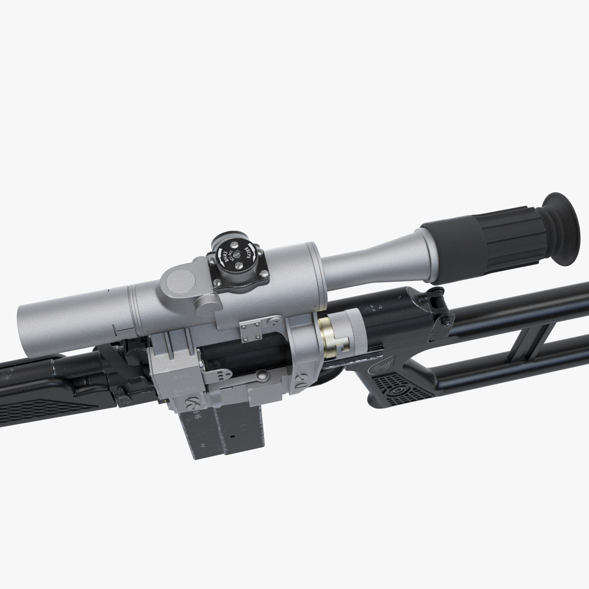 sniper rifle vsk-94 3d max