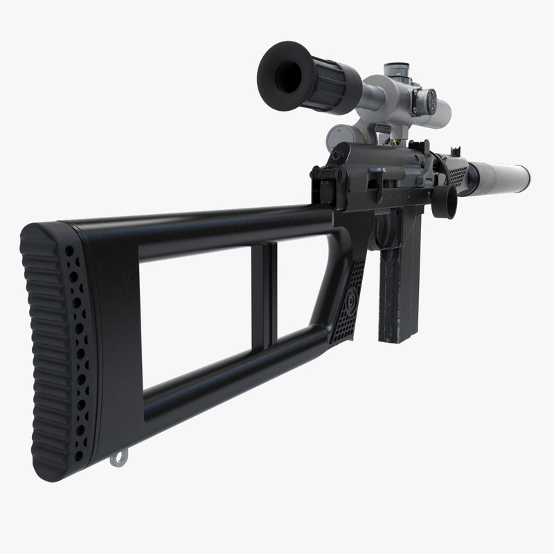 sniper rifle vsk-94 3d max