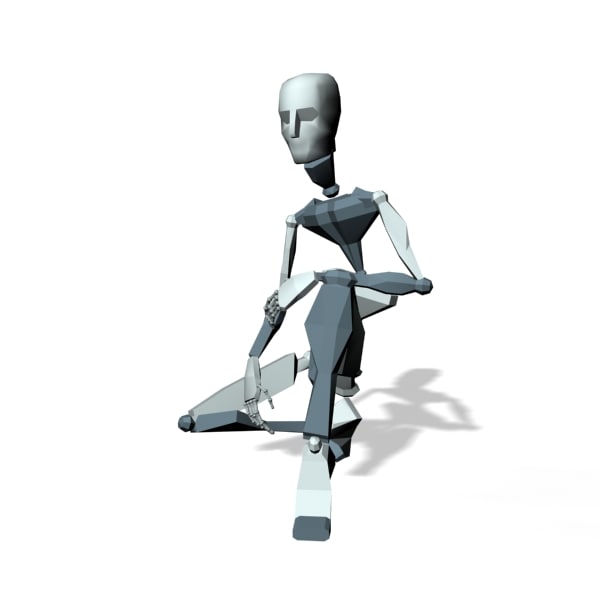 Motion Character Studio Biped idle squat animation data