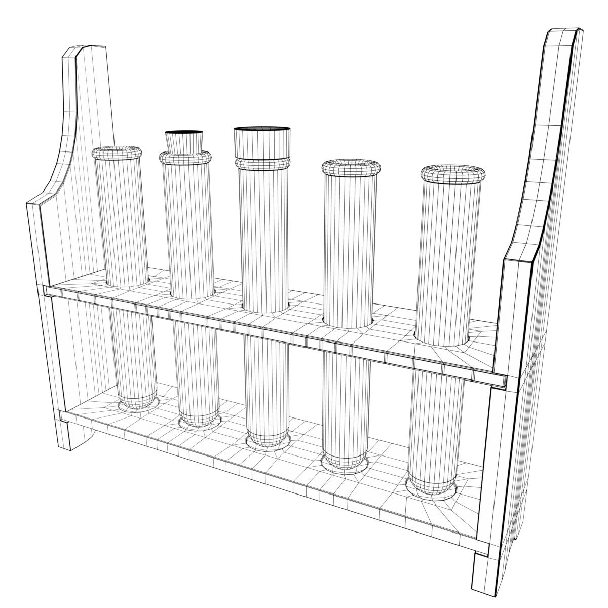 Test Tube Rack Drawing Sketch Coloring Page