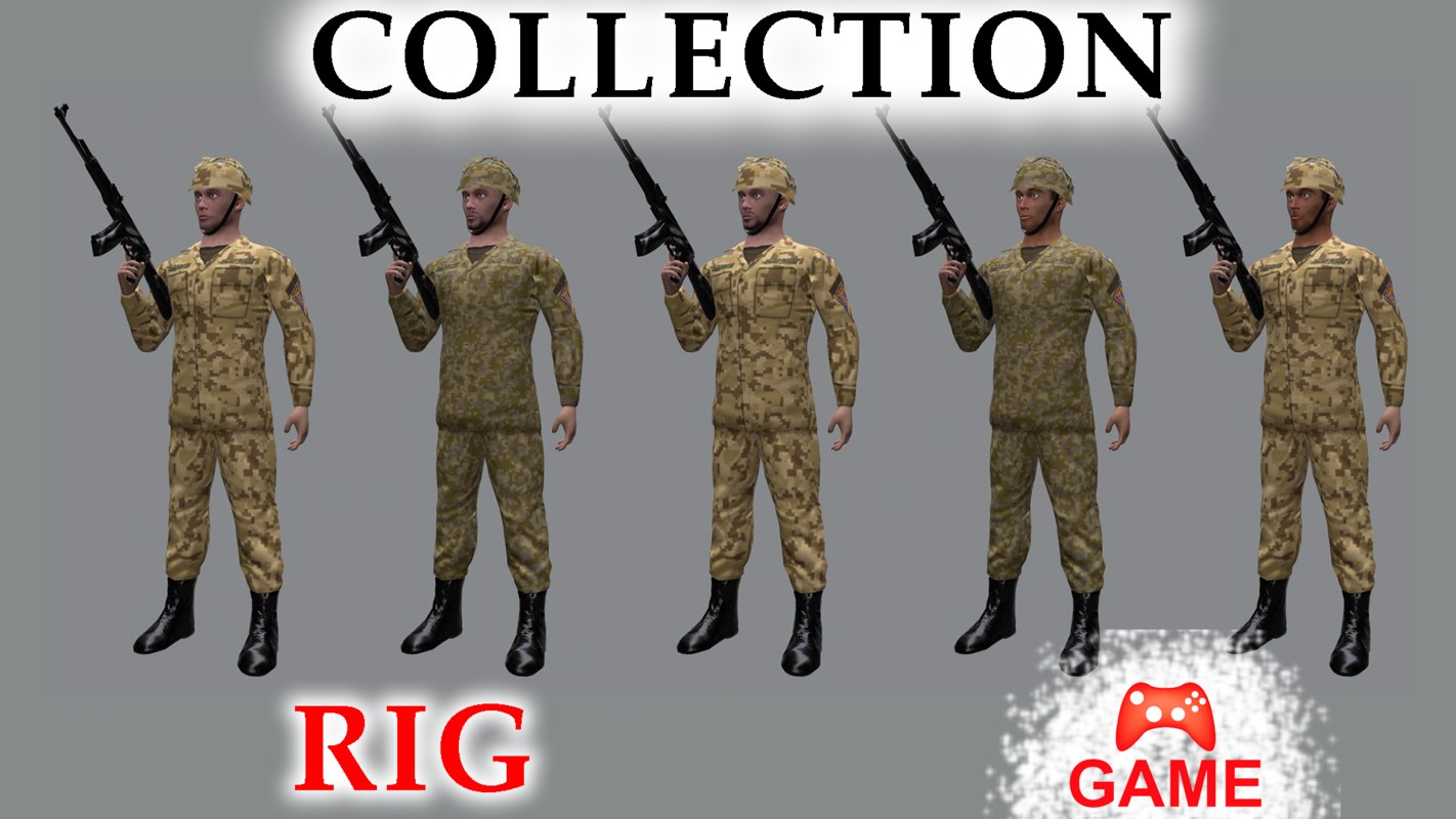 3d model soldier rig