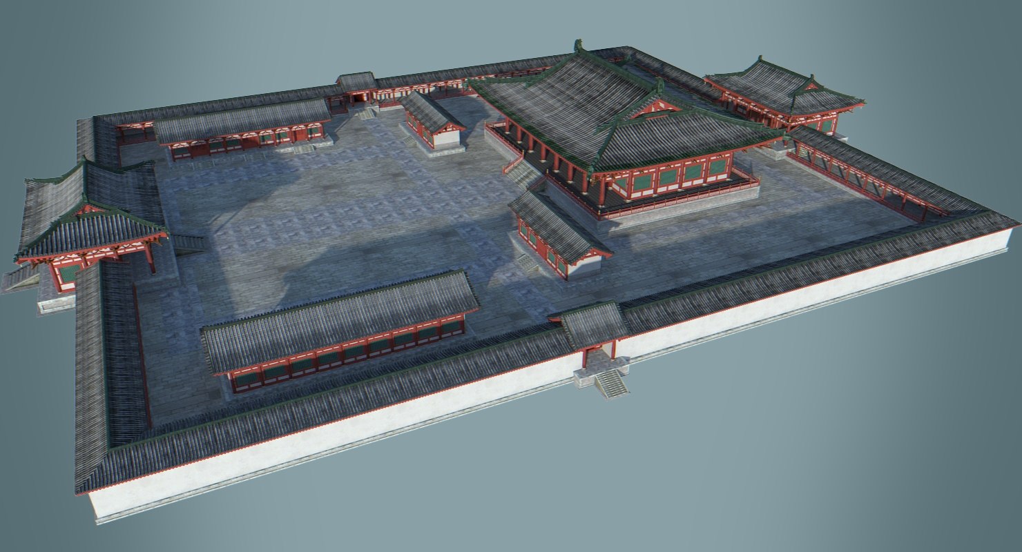 chinese architectural ancient 3d model chinese architectural ancient 3d model