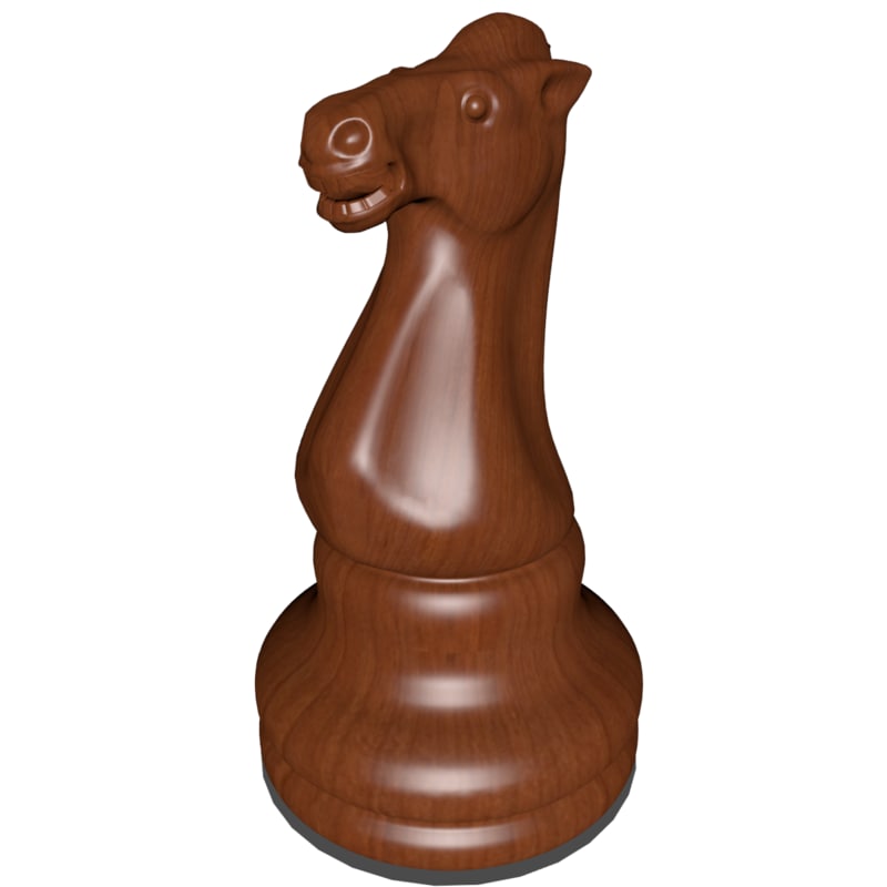 knight chess piece 3d model