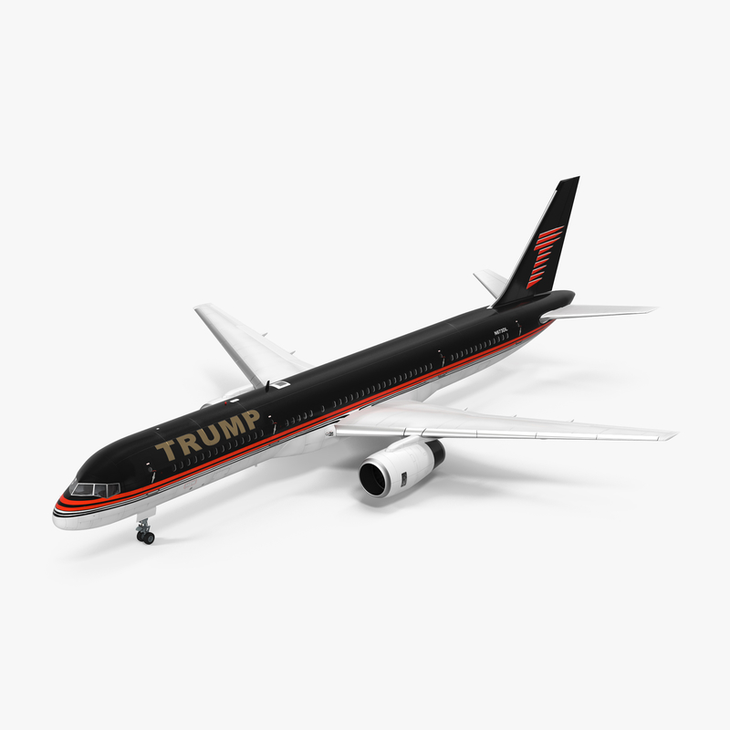 3d model donald trumps private boeing 757