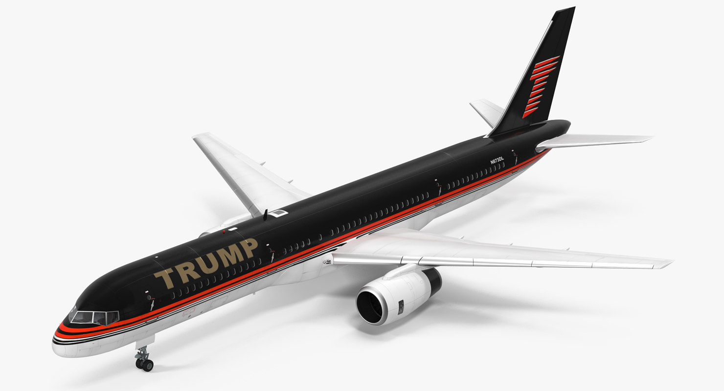 3d model donald trumps private boeing 757