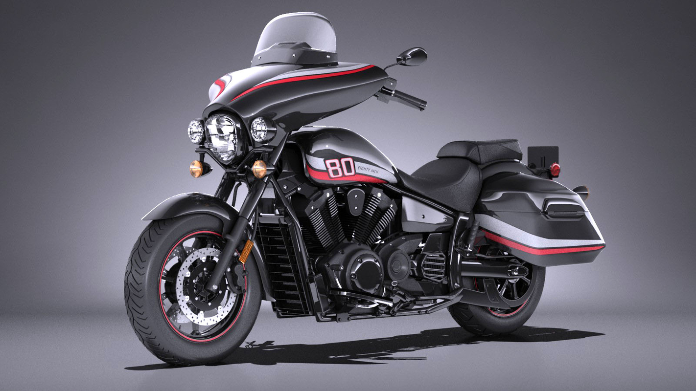 yamaha v star 3d model