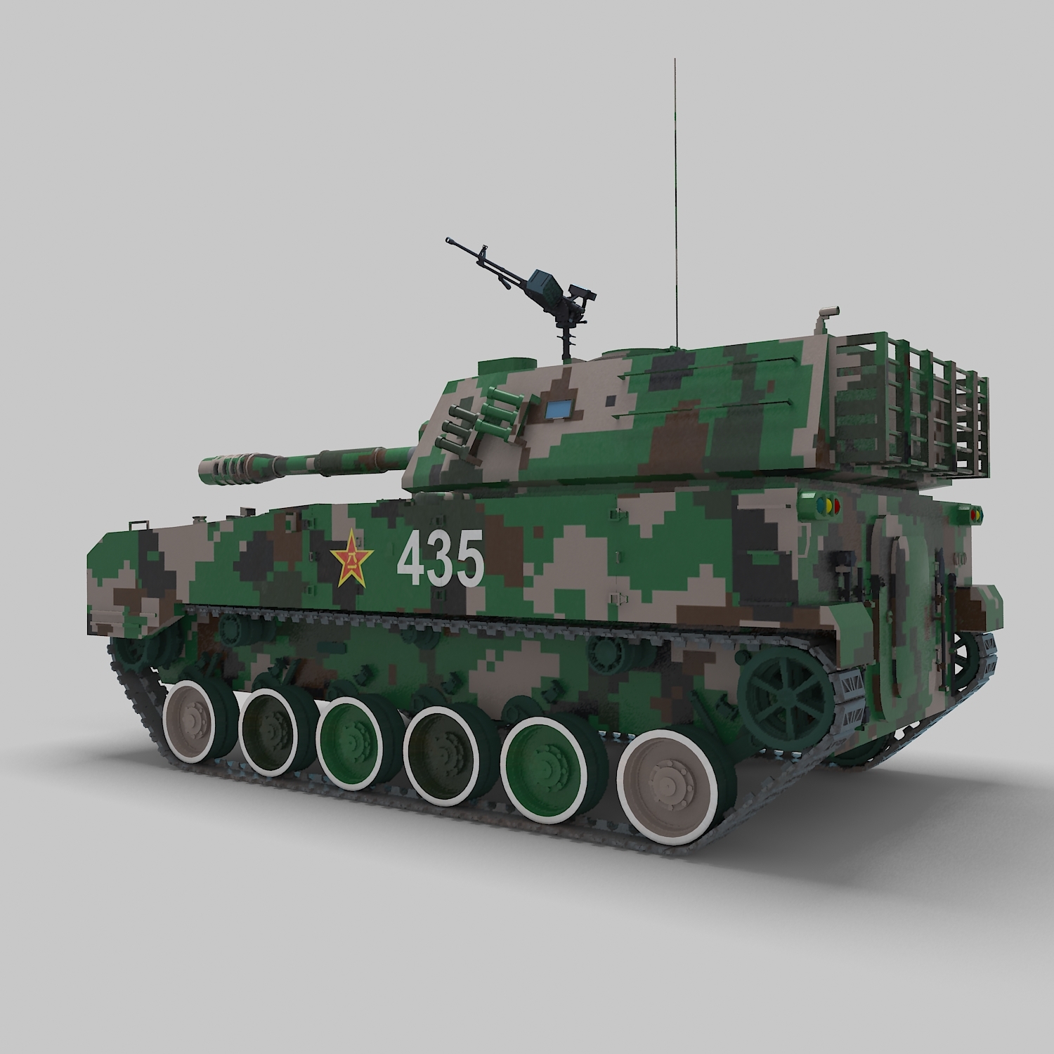 3d plz-07 self-propelled china model