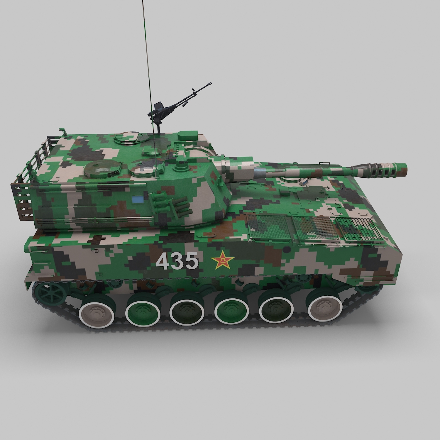 3d plz-07 self-propelled china model