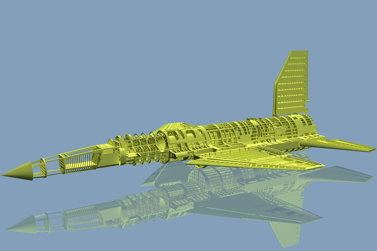 3d model aircraft structure