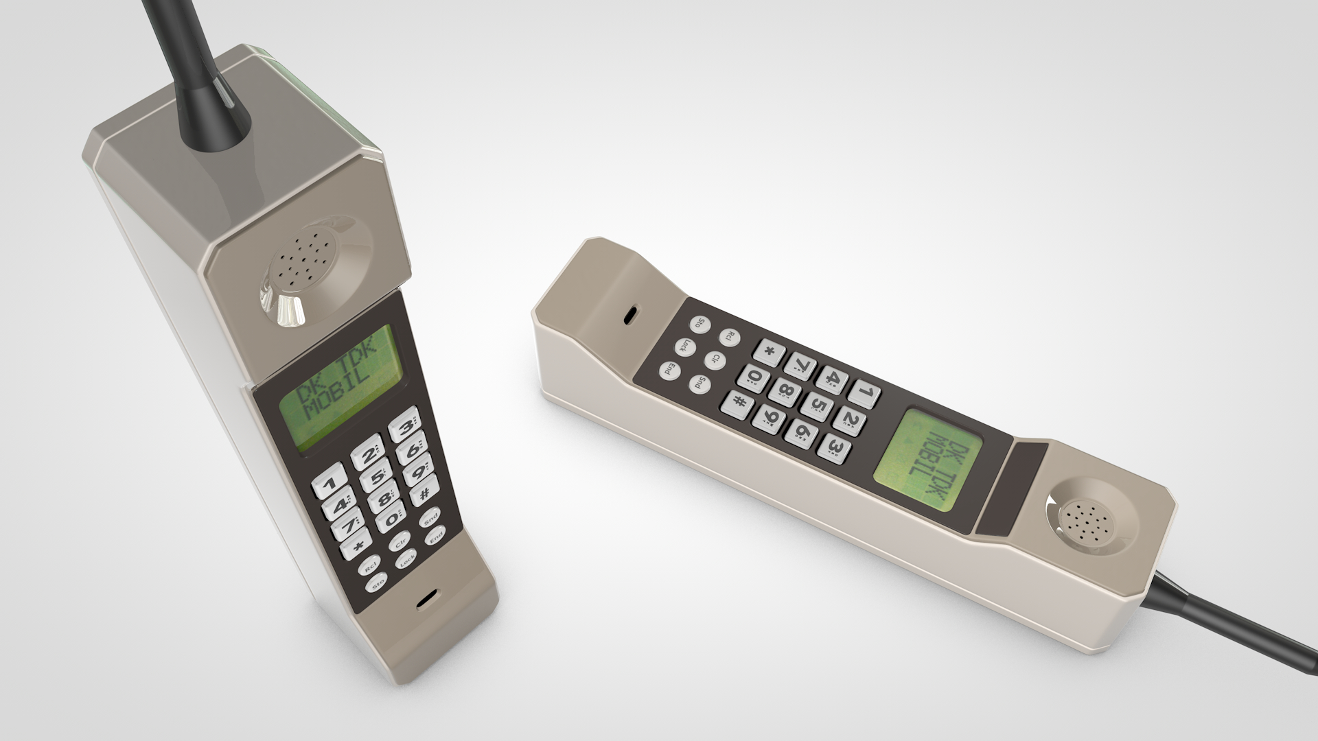 3d model of brick cell phone