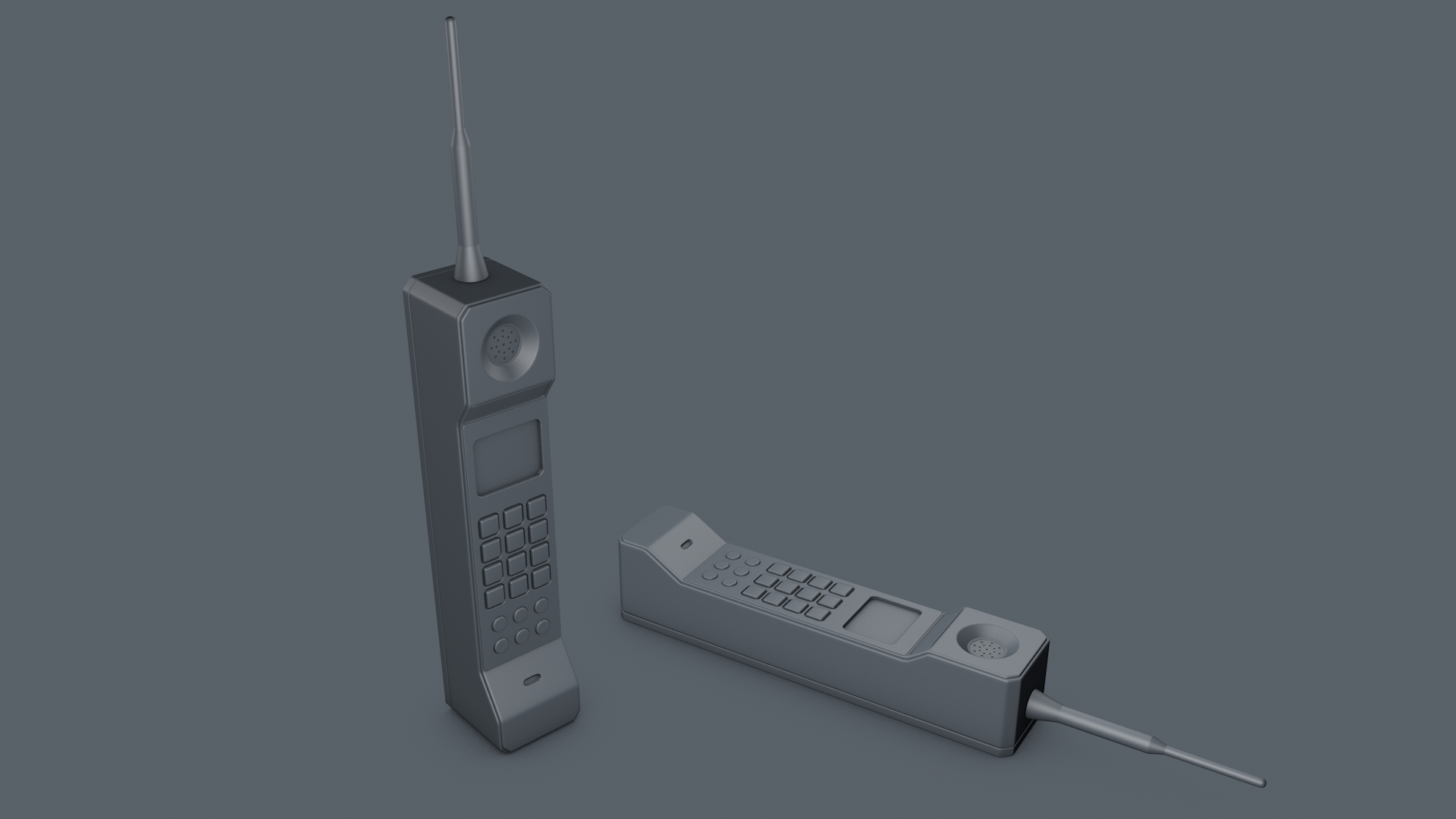 3d model of brick cell phone