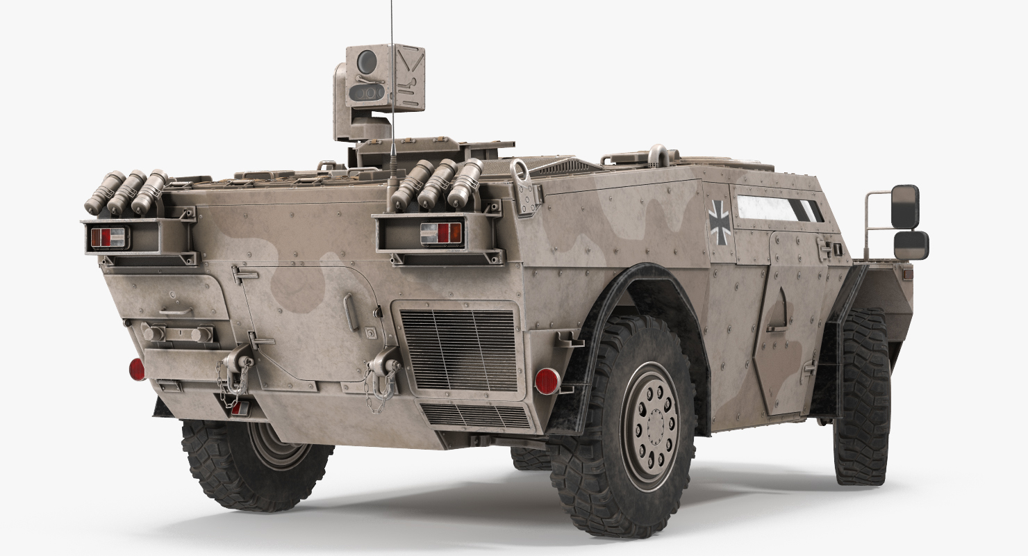 fennek kmw 4x4 armoured 3d model