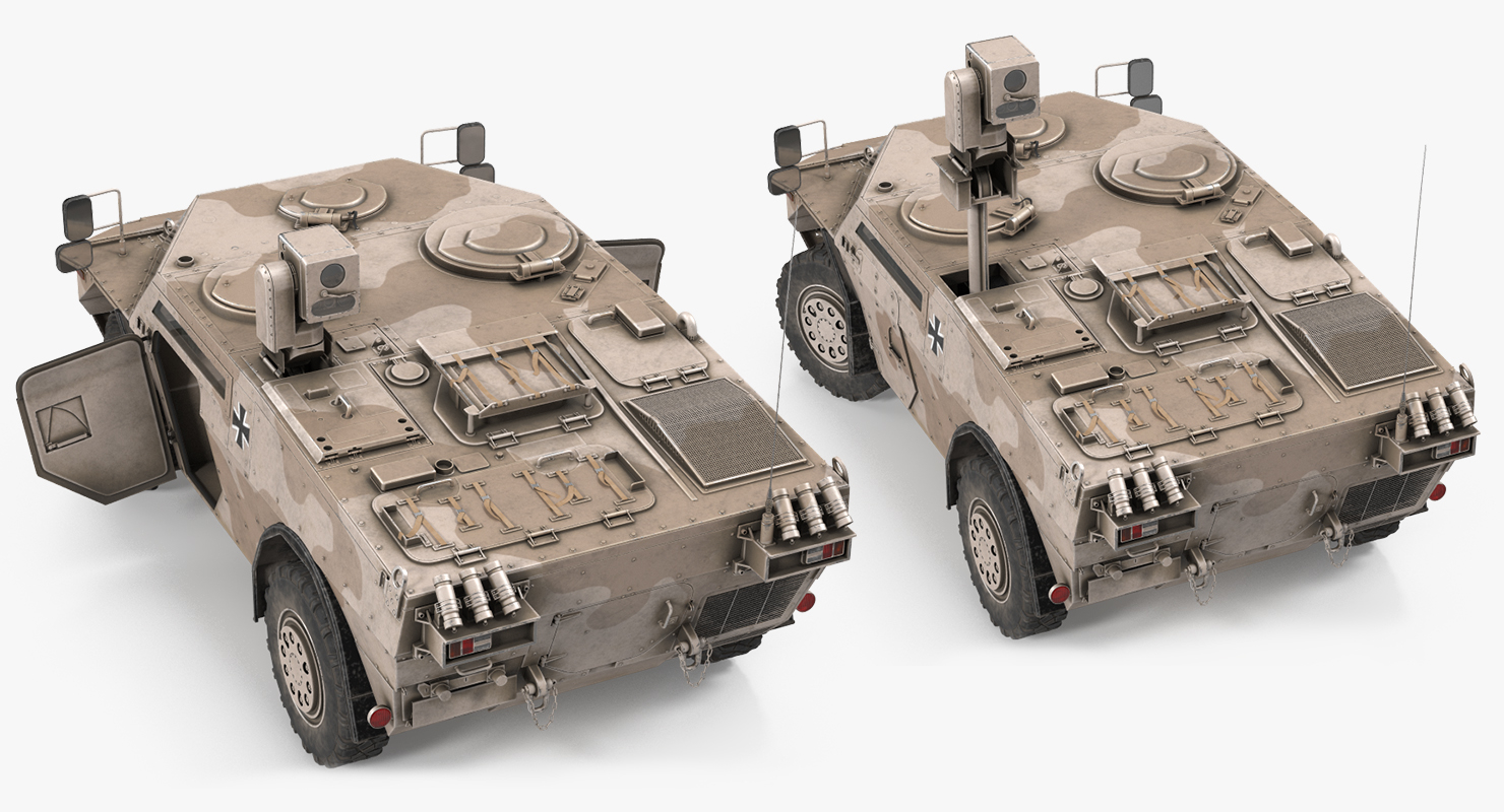 fennek kmw 4x4 armoured 3d model