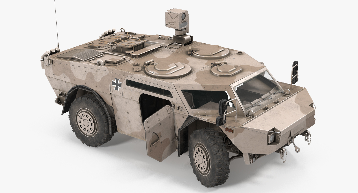 fennek kmw 4x4 armoured 3d model