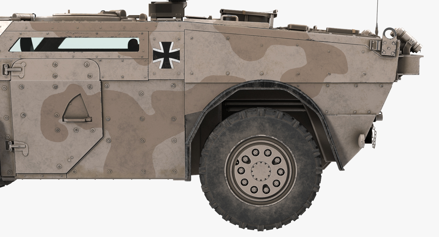 fennek kmw 4x4 armoured 3d model