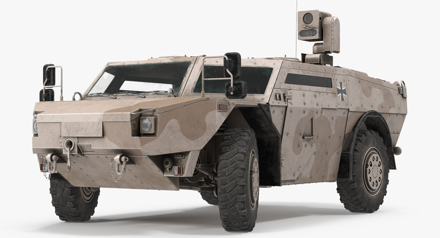 3d model fennek kmw 4x4 armoured