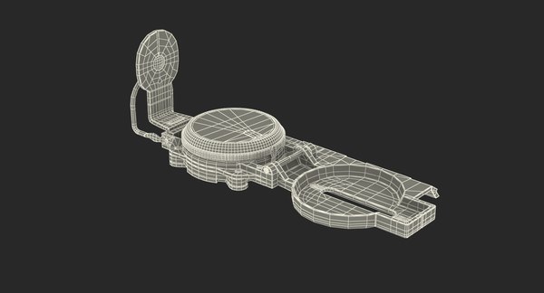 army pocket multifunction compass 3d model