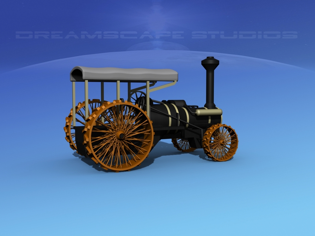 3d model tractor steam