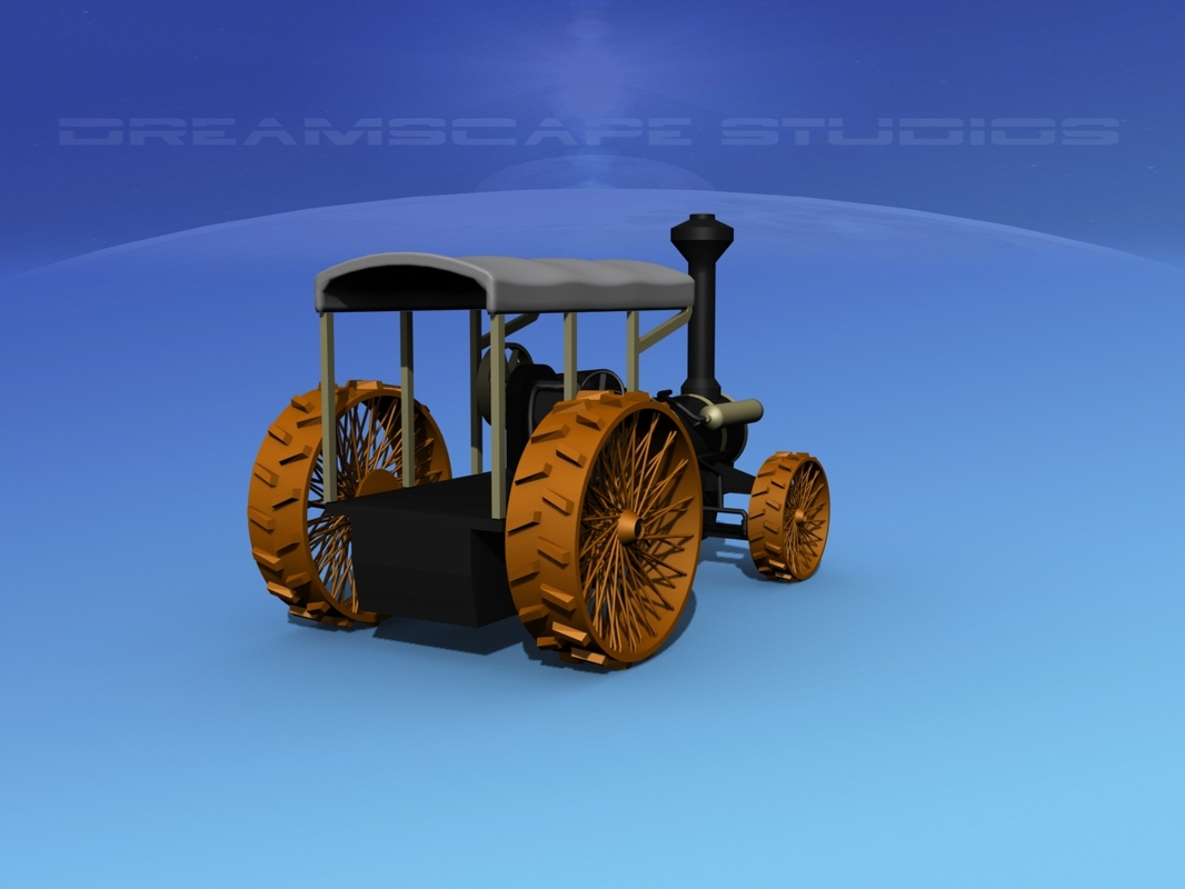 3d model tractor steam